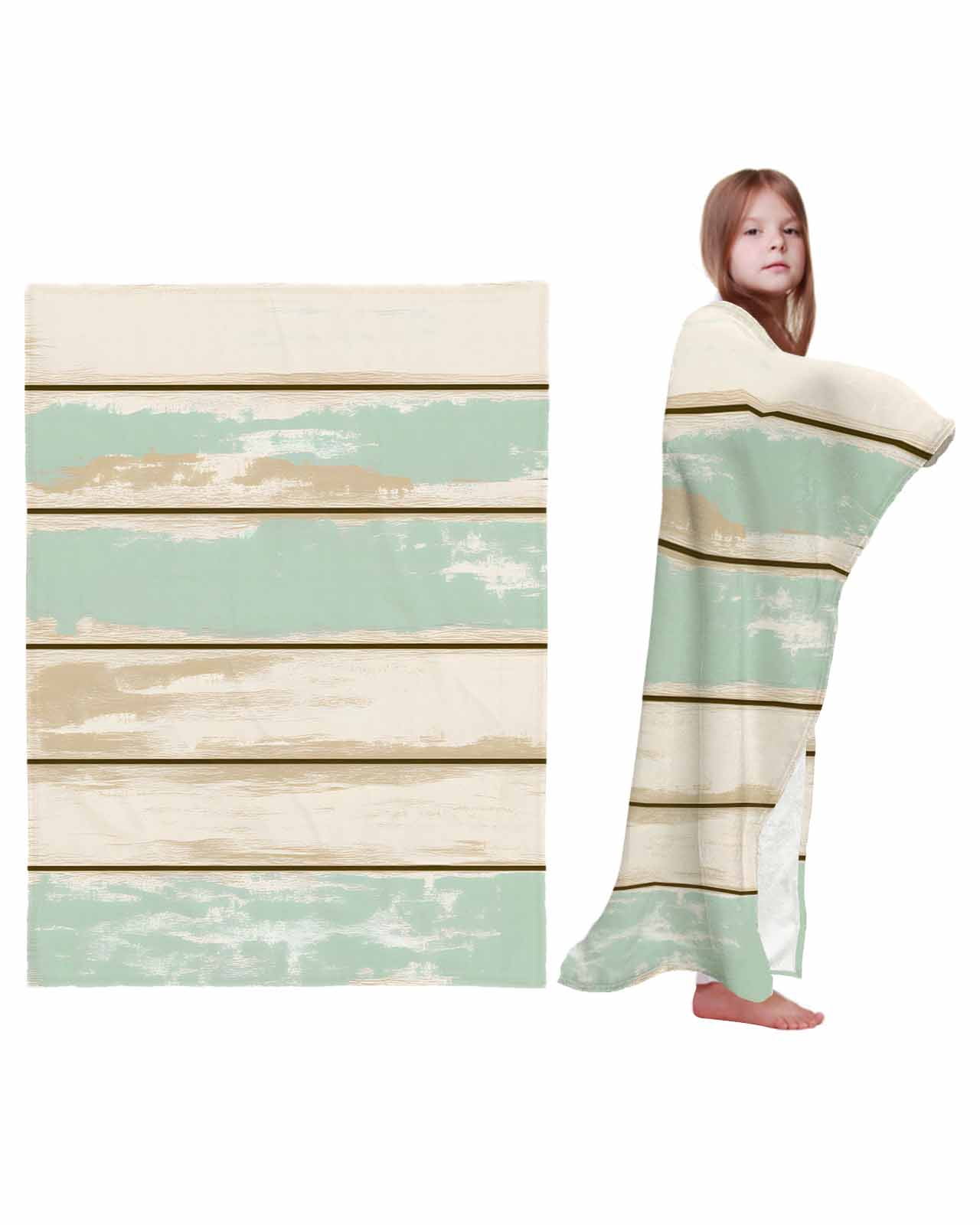 Farmhouse Vintage Baby Blankets for Girls/Boys, Rustic Wood Texture ...