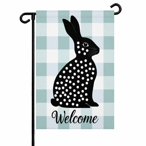 Farmhouse Vintage Garden Flags for Outside Polka Dot Rabbit Blue ...