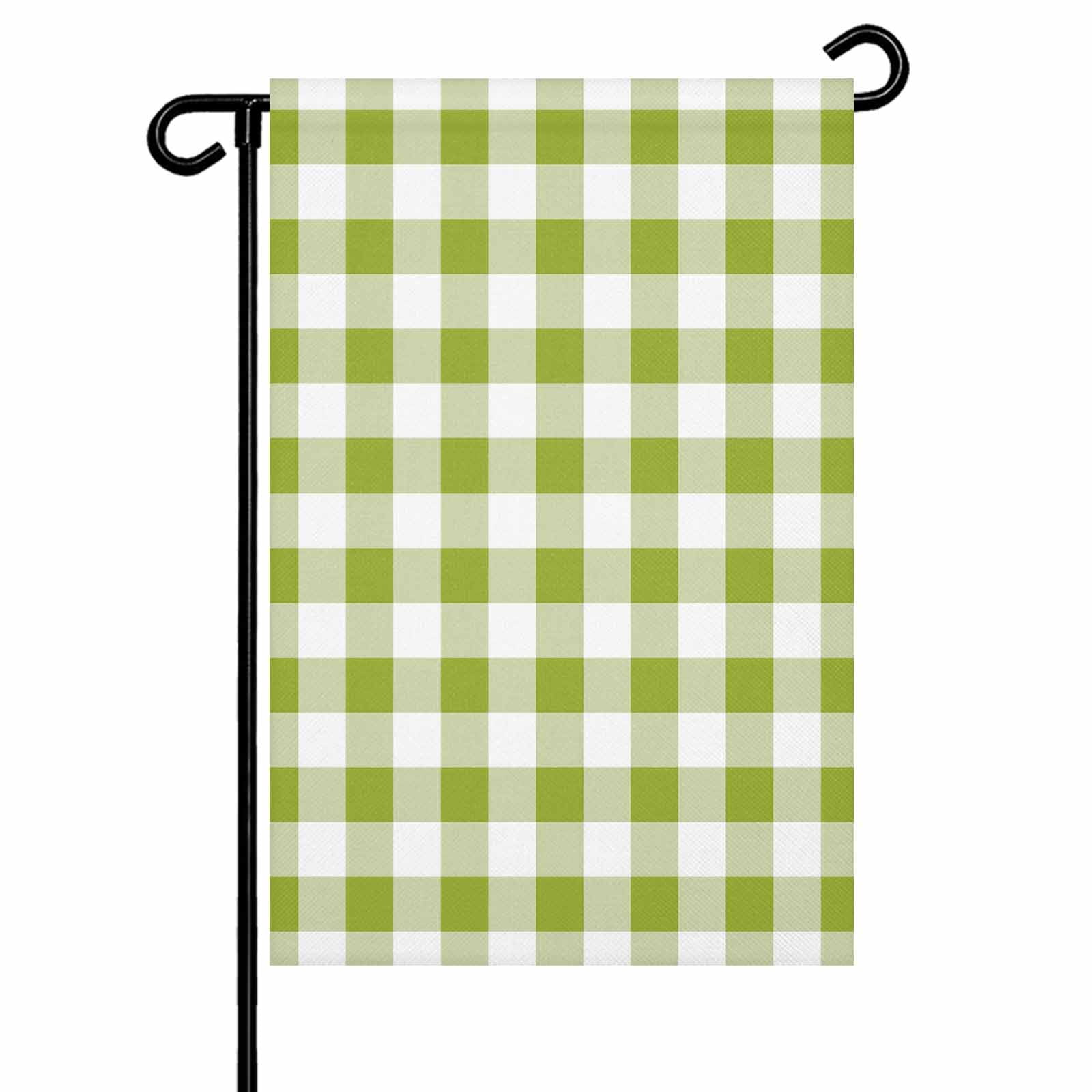 Farmhouse Vintage Garden Flags for Outside Gingham Checkered Texture ...