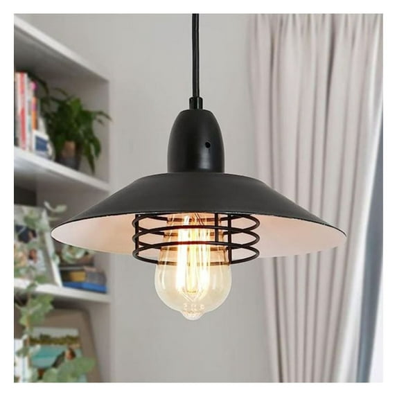 Farmhouse Vintage Pendant Light Black Fixture Pendant Lights with ...