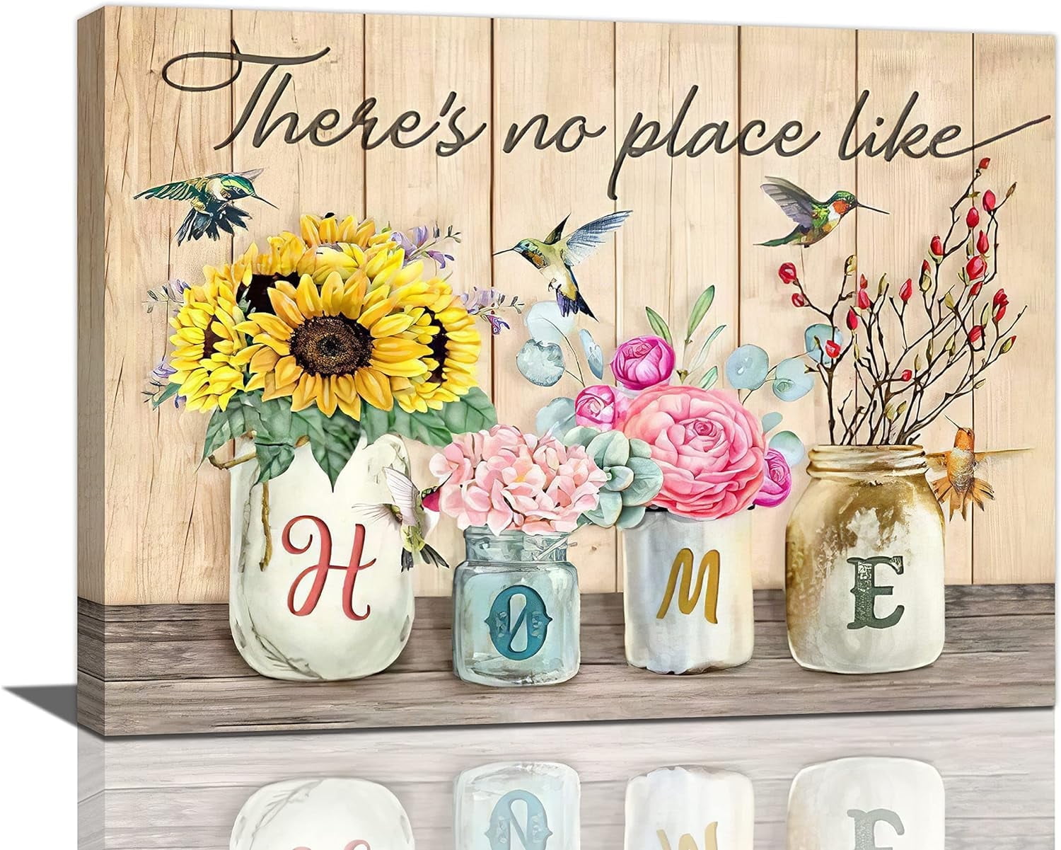 Farmhouse Wall Art Rustic Country Sunflower Floral Pictures Wall Decor ...