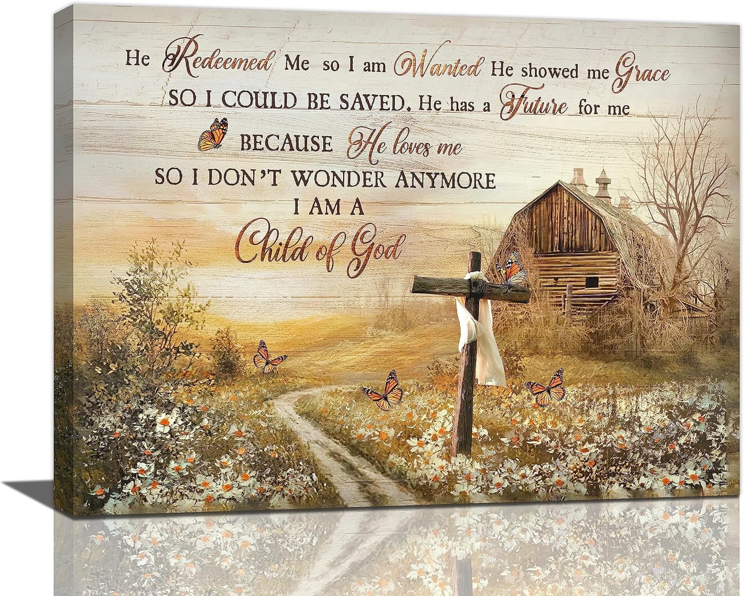 Farmhouse Wall Art Rustic Farm Landscape Canvas Prints Country Old Barn ...