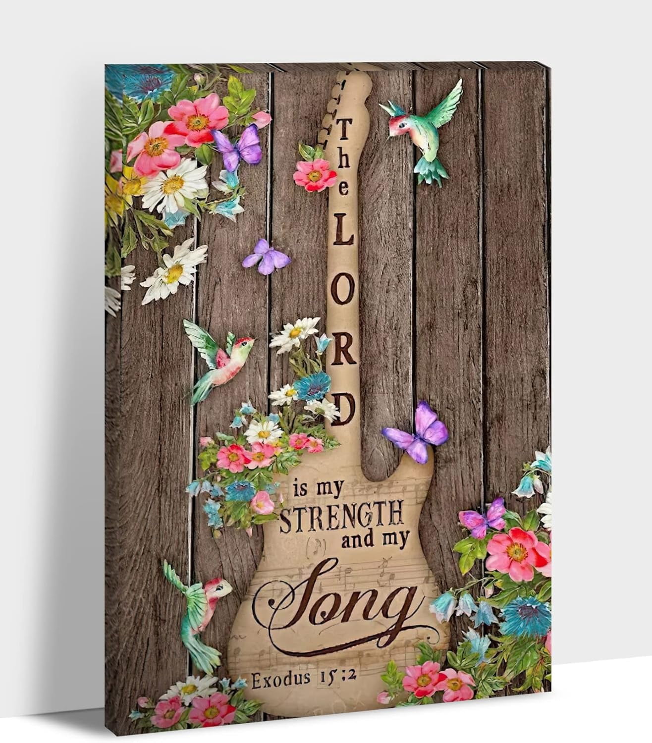 Farmhouse Wall Art - Rustic Guitars Pictures for Living Room Wall Decor ...