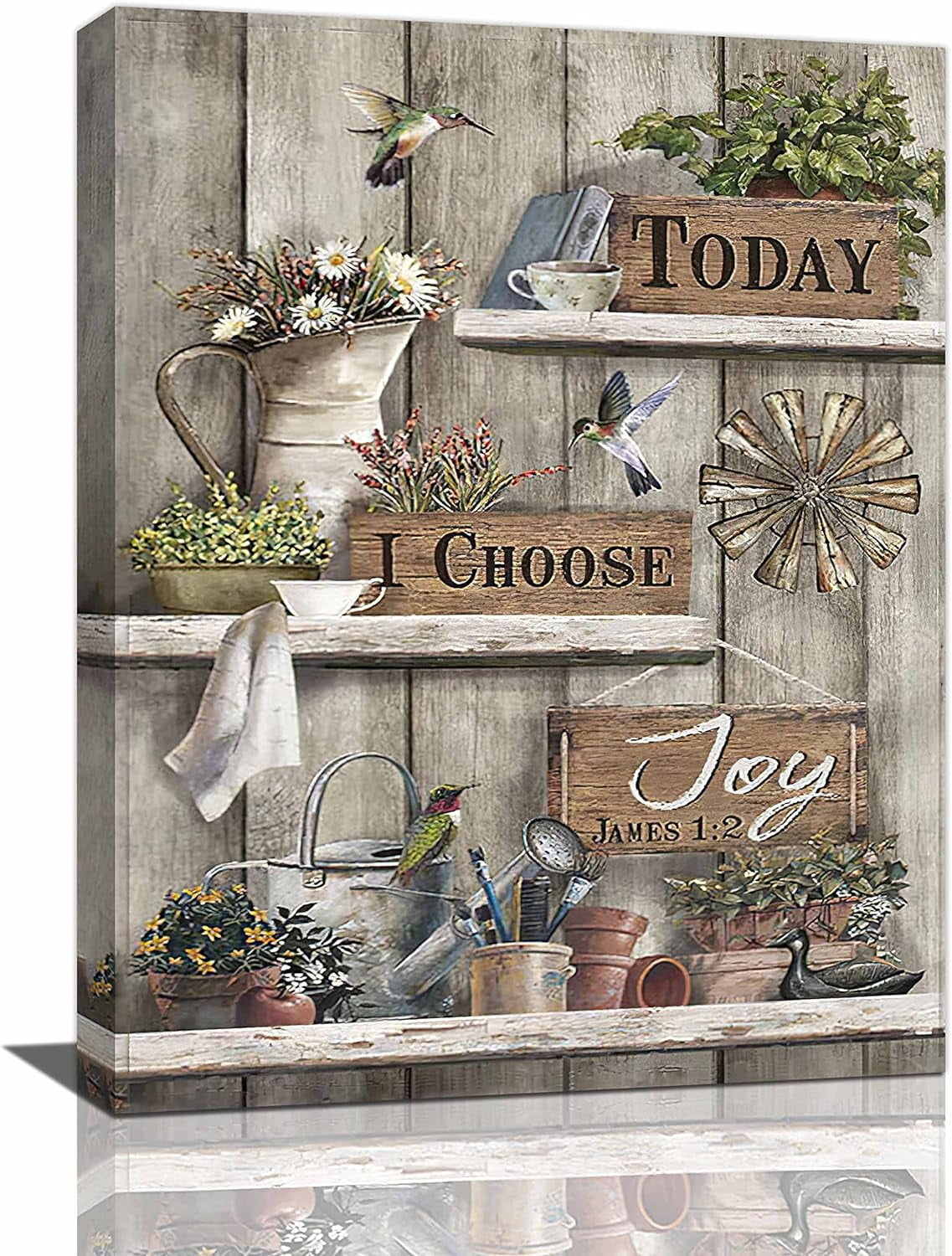 Farmhouse Wall Art Rustic Windmill Pictures Wall Decor Country Painting ...