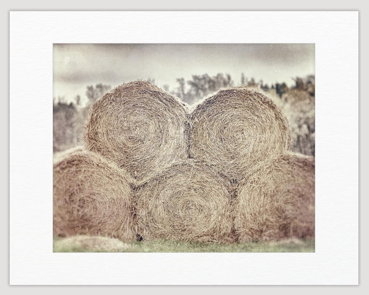 Farmhouse Wall Decor Hay Bales Photo Print - Not Framed - Neutral Beige ...