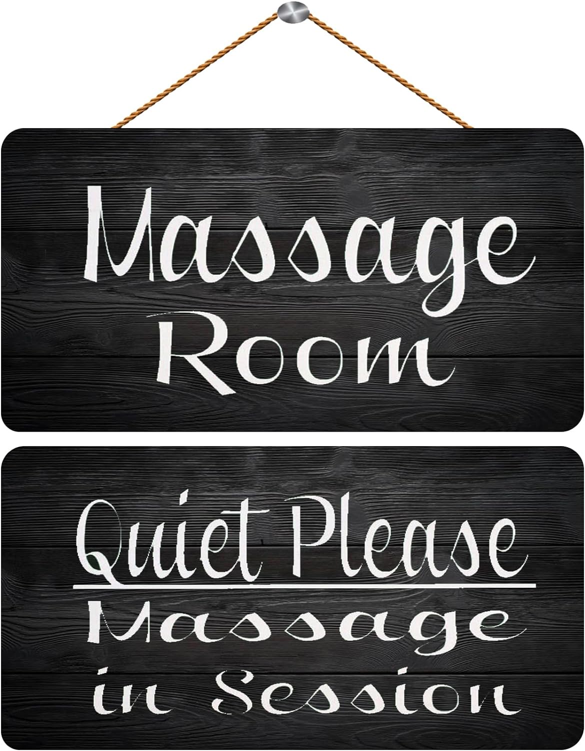 Farmhouse Wall Hanging Wood Plaque Sign Two Sided Massage Room Quiet ...