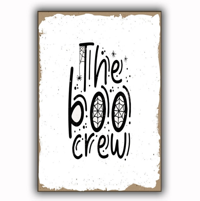 Farmhouse Wall Sign - the Boo Crew - Rustic - 8X12 Inches Funny Office ...
