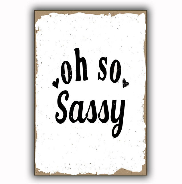 Farmhouse Wall Sign - Oh So Sassy - Retro - 8X12 Inches Funny Office ...