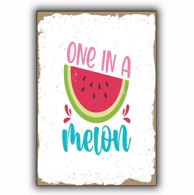 Farmhouse Wall Sign - One In a Melon - 8X12 Inches Funny Office Desk ...