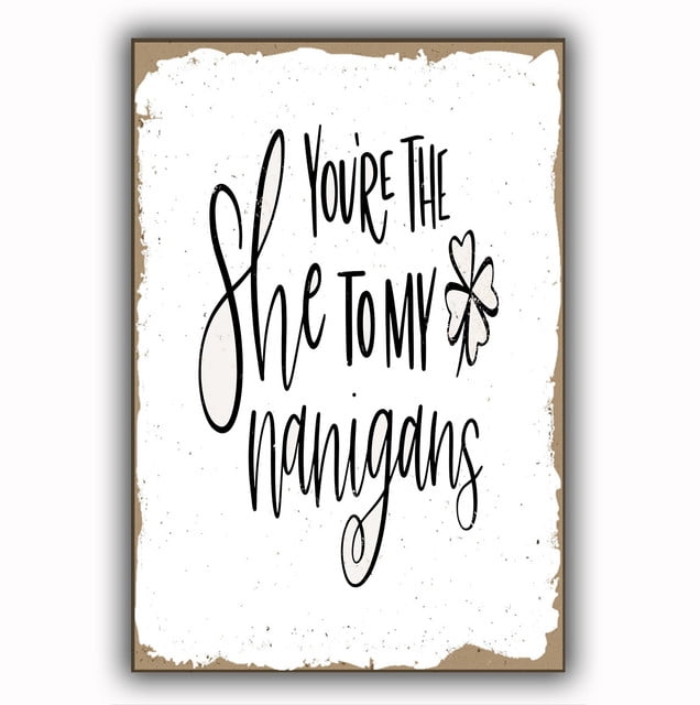 Farmhouse Wall Sign - Shenanigans - 8X12 Inches Funny Office Desk Decor ...