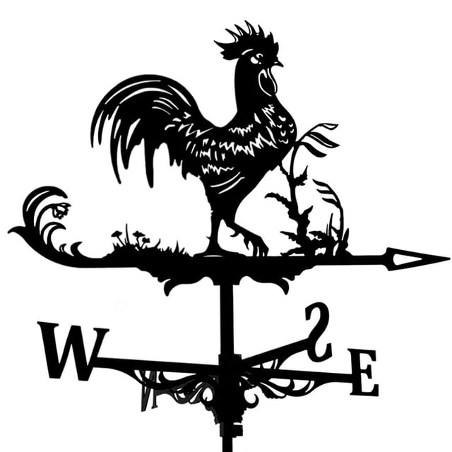 Farmhouse Weather Vane Roof Mount, Wind Direction Indicator Outdoor ...