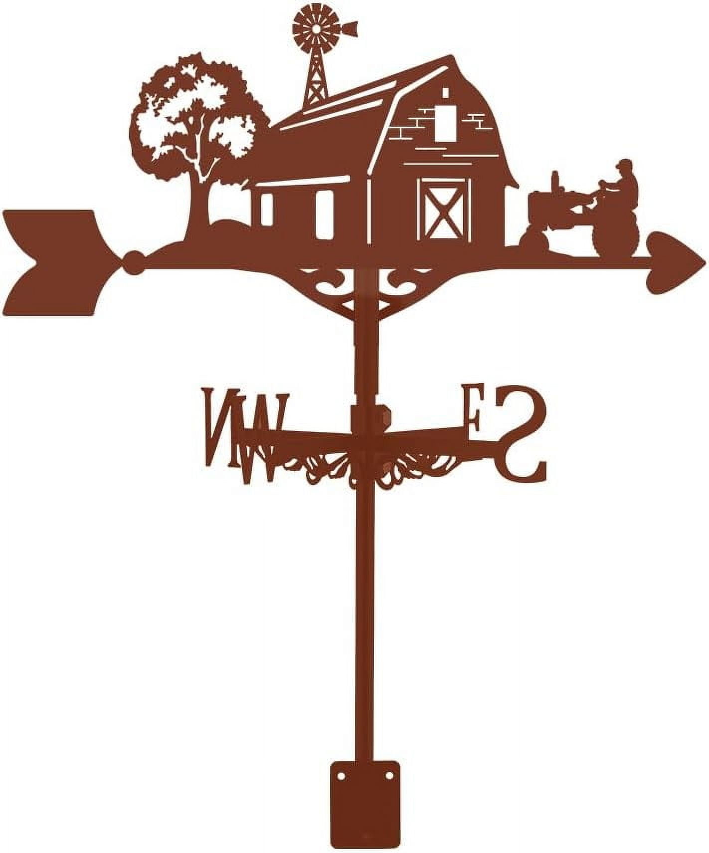Farmhouse Weather Vane for Roof Mount House Metal Weathervane Wind ...