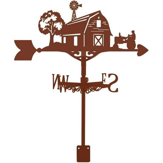 Farmhouse Weather Vane for Roof Mount Metal Wind Direction Indicator ...