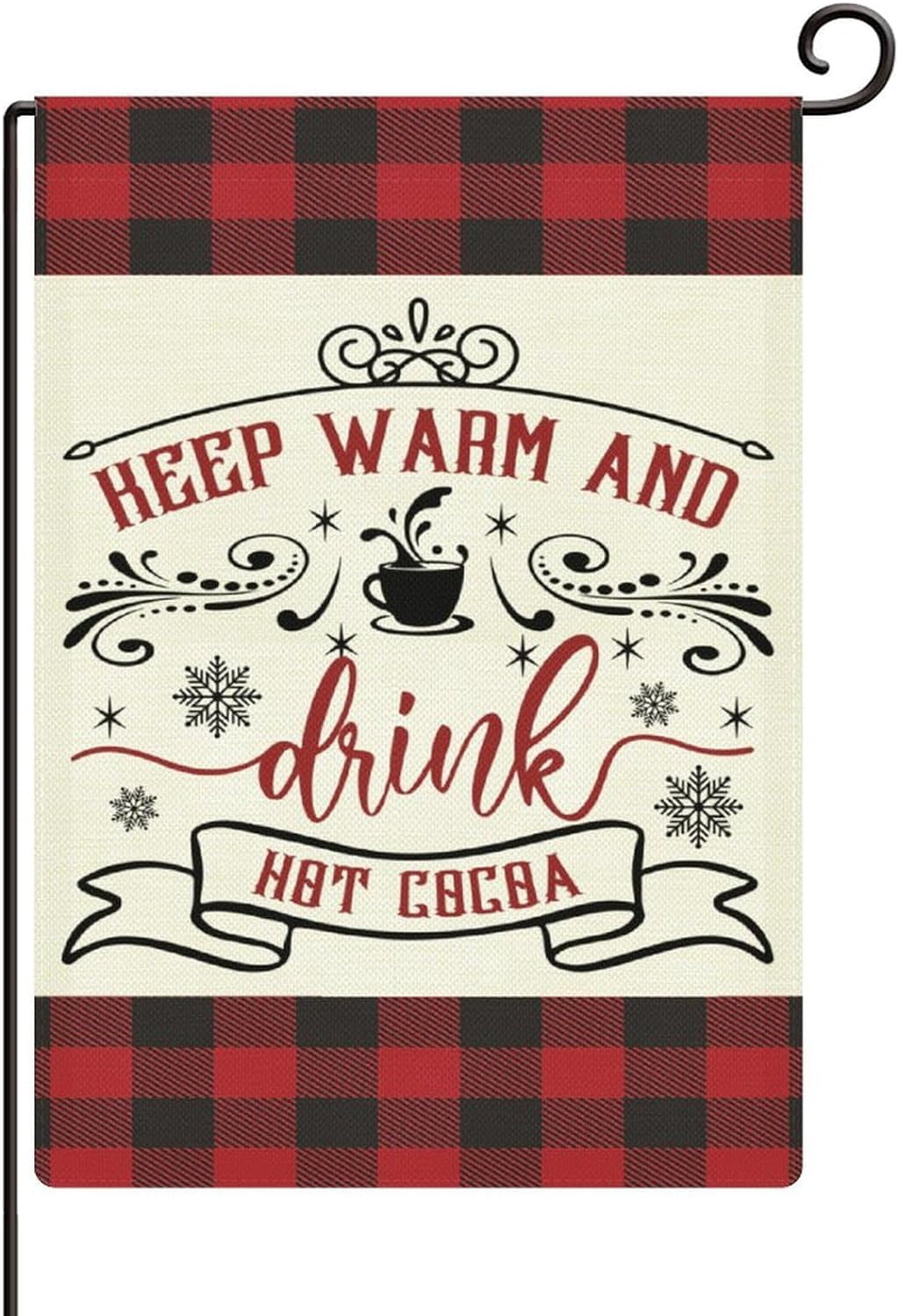 Farmhouse Welcome Flag Keep Warm And Drink Hot Cocoa Garden Flag ...