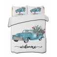 Farmhouse Welcome Quilts Bedding Set Full Size Summer Car with Cactus ...