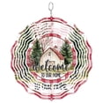 Farmhouse Welcome Red Barn 3D Wind Spinner, Rustic Country Home Decor ...