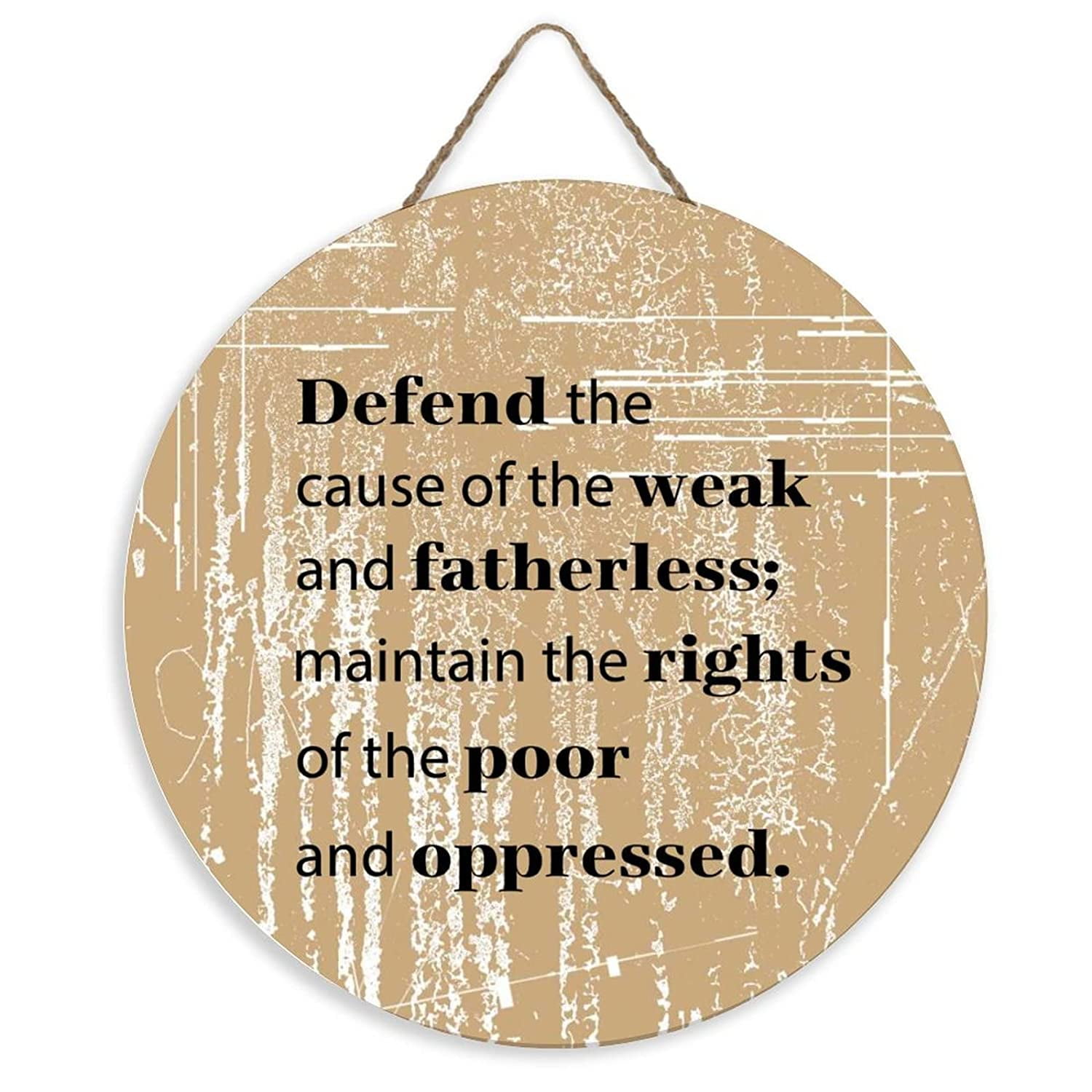 Farmhouse Welcome Sign Defend The Cause of The Weak And Fatherless ...