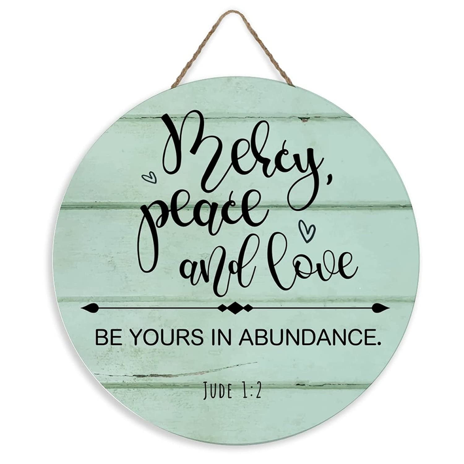 Farmhouse Welcome Sign Mercy, Peace And Love Be Yours in Abundance ...