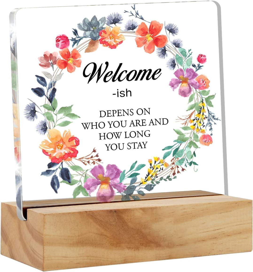 Farmhouse Welcome-ish Desk Decor Acrylic Desk Sign Welcome Acrylic ...
