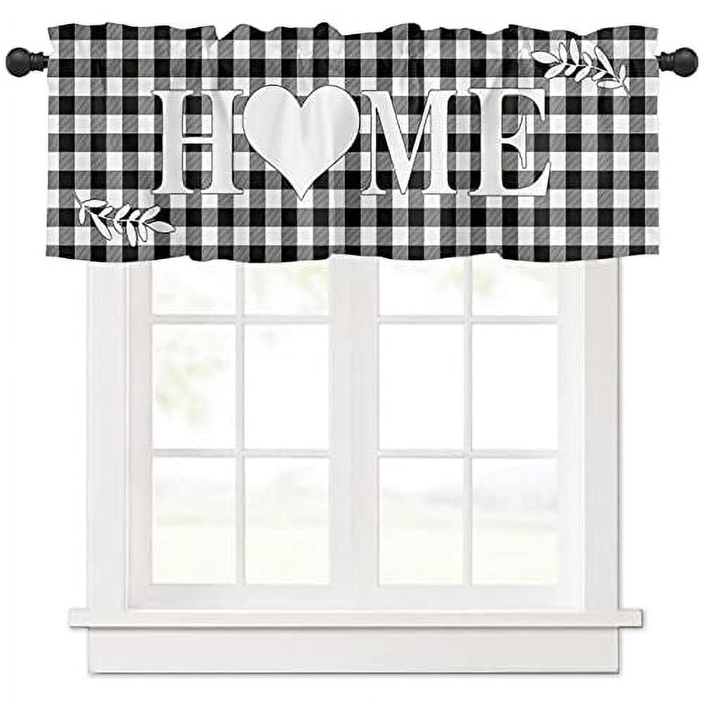 Farmhouse Windmill Windows Valances Curtain Vintage Wooden Kitchen ...