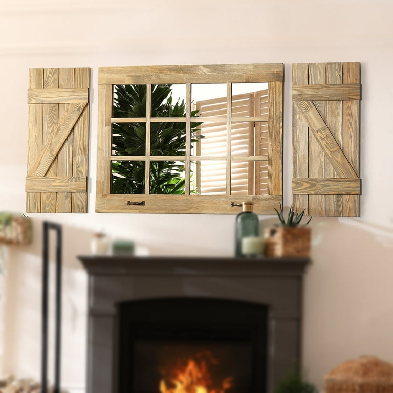 white shutter mirror