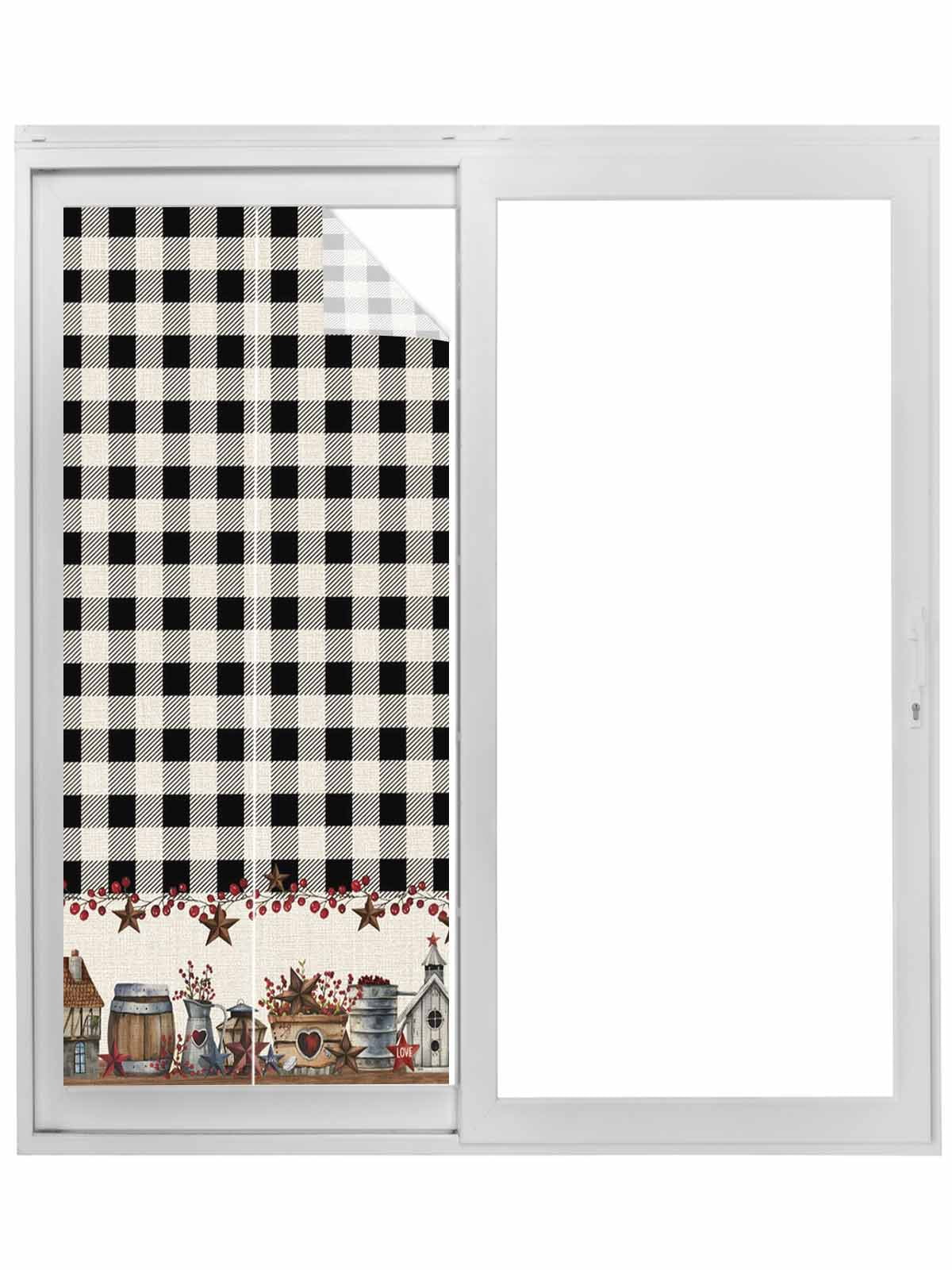 Farmhouse Window Privacy Film Stained Glass Window Film Decorative ...