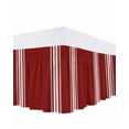Farmhouse Wine Bed Skirt California King Size 16 Inch Drop, Red White ...