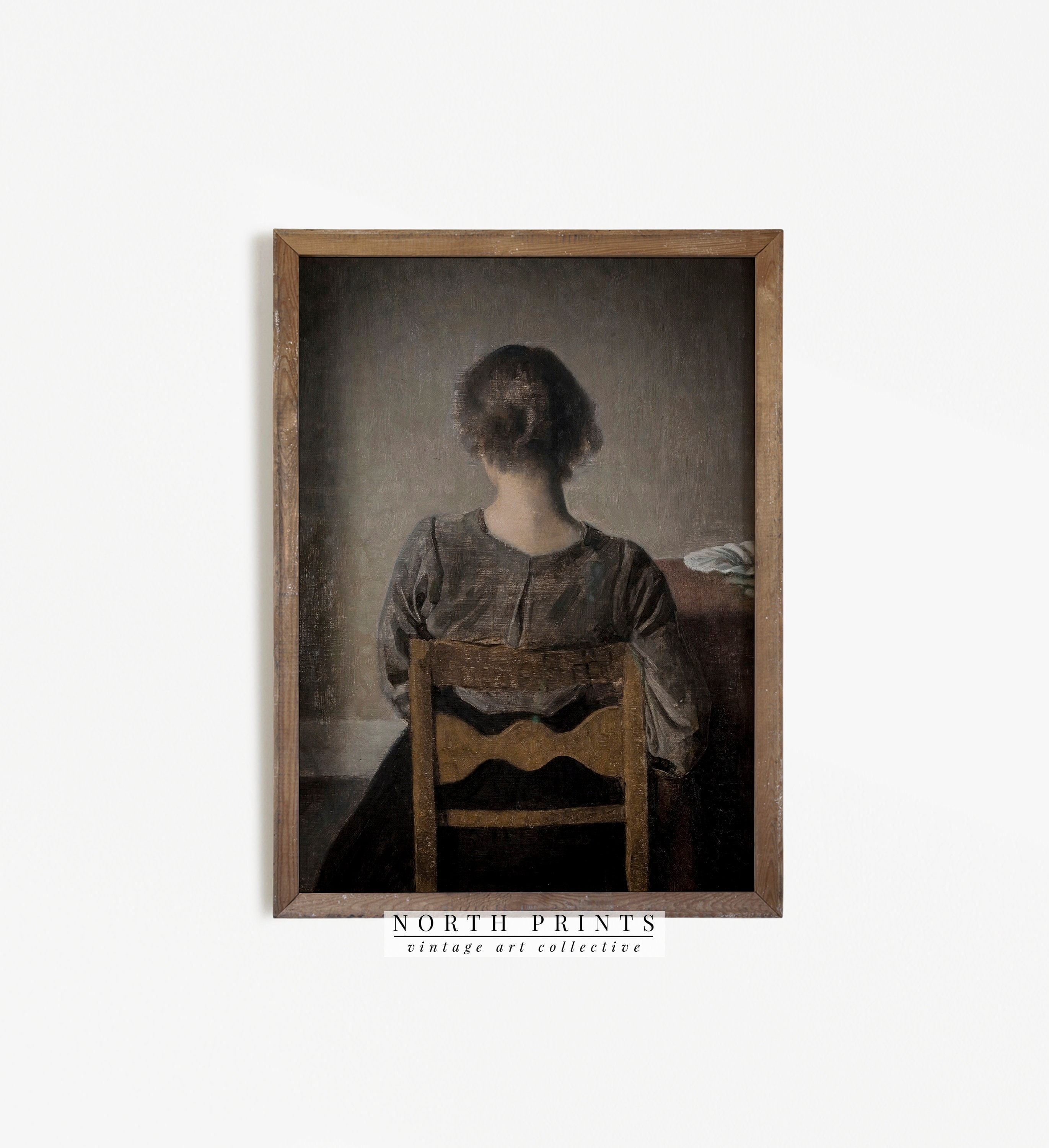 Farmhouse Woman Portrait Print: Antique Kitchen Wall Art 1017 UNFRAMED ...