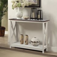 Winsome Wood Concord Half Moon Console Table with Storage Shelves ...