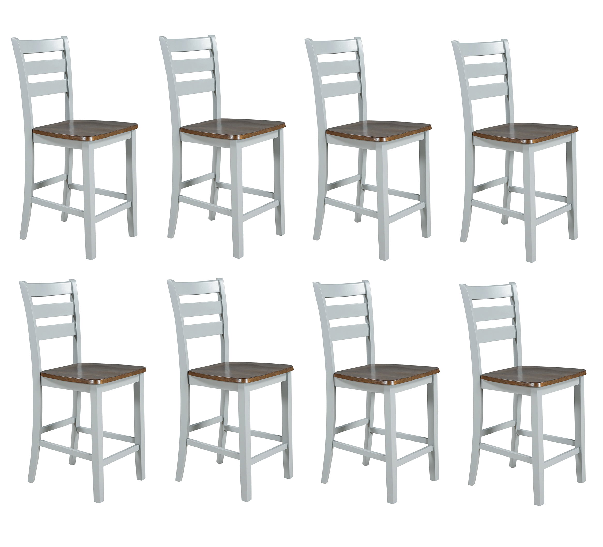Farmhouse Wood Farmhouse Counter Height Bar Stool/ Solid Wood Dining ...