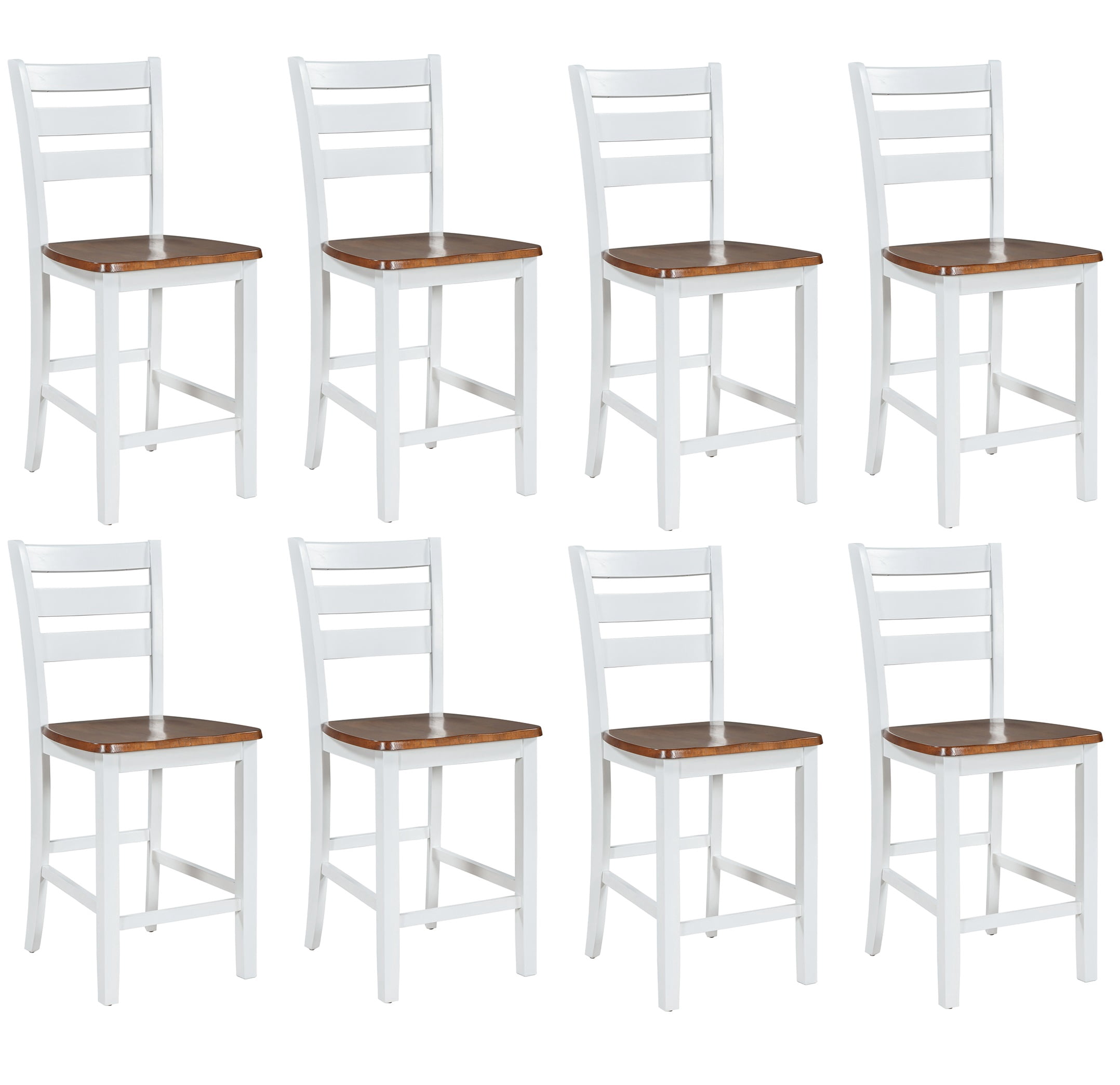 Farmhouse Wood Farmhouse Counter Height Bar Stool/ Solid Wood Dining ...