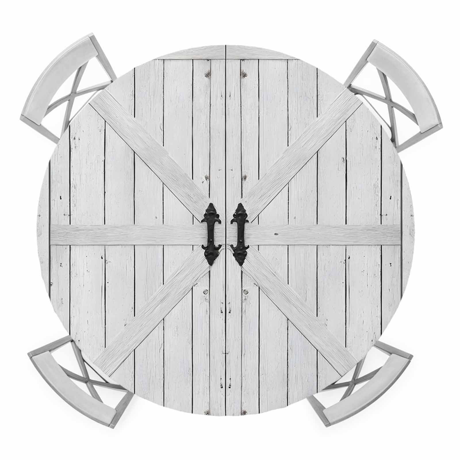 Farmhouse Wood Grain Round Tablecloth for 45-54 Inch Tables,Fitted ...