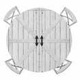 Farmhouse Wood Grain Round Tablecloth for 45-54 Inch Tables,Fitted ...