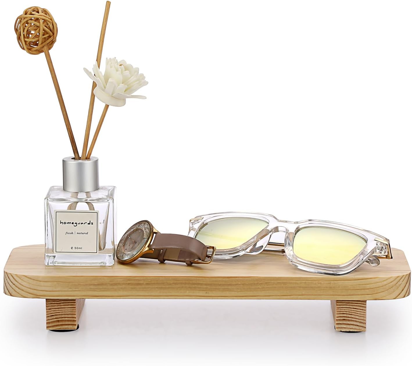 Farmhouse Wood Riser, Wooden Pedestal Stand for Kitchen Counter ...