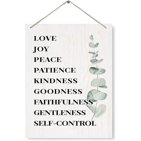 Farmhouse Wood Sign, Love Joy Peach Patience Sign, Decorative Wood ...