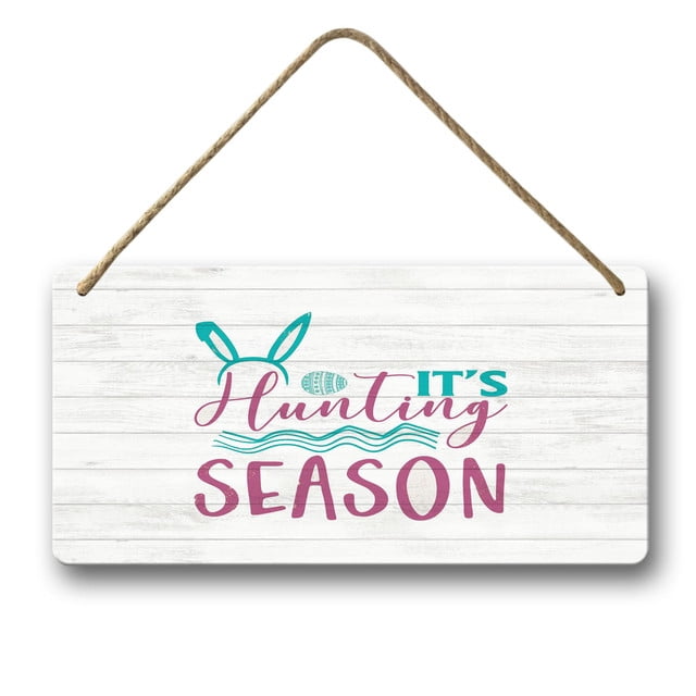 Farmhouse Wood Wall Hanging Sign It's Hunting Season Funy Home Decor ...
