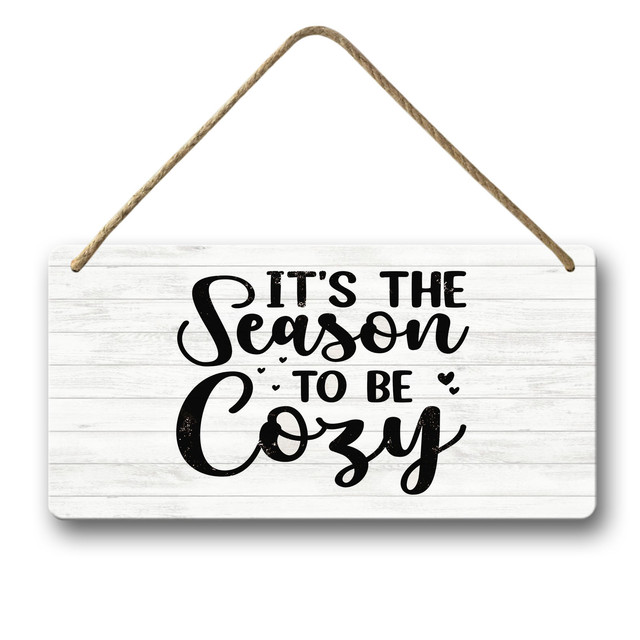Farmhouse Wood Wall Hanging Sign Its the Season to Be Cozy Funy Home ...