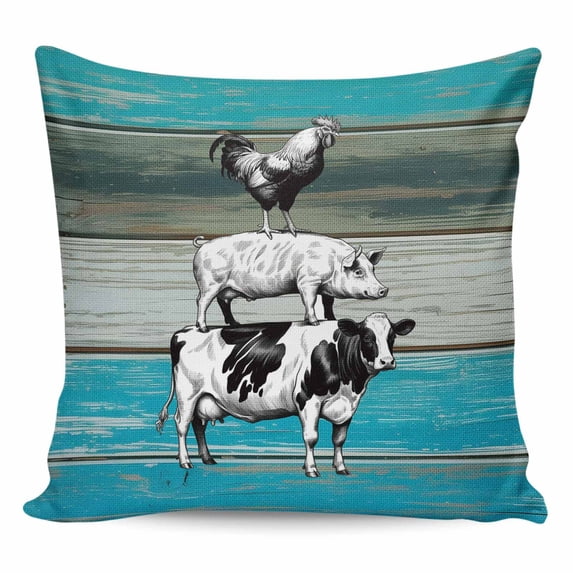 Farmhouse Wooden Grain Pillow Covers 24x24 Inch Decorative Throw Pillow ...