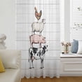 Farmhouse Wooden Grain Semi Sheer Curtains Drapes for Living Room ...