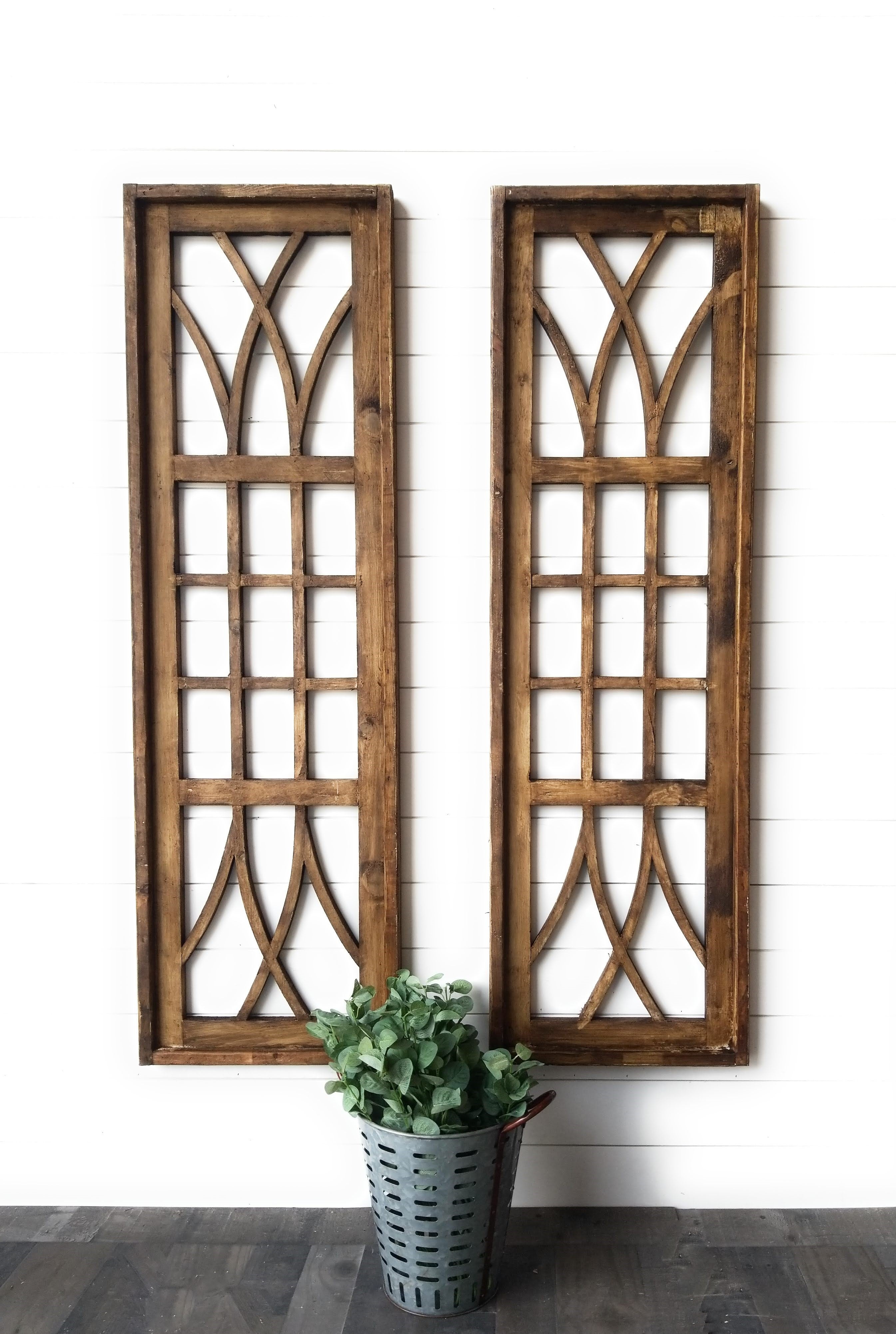 Farmhouse Wooden Wall Window Arch-Large Wood Window Frame-The Longview ...