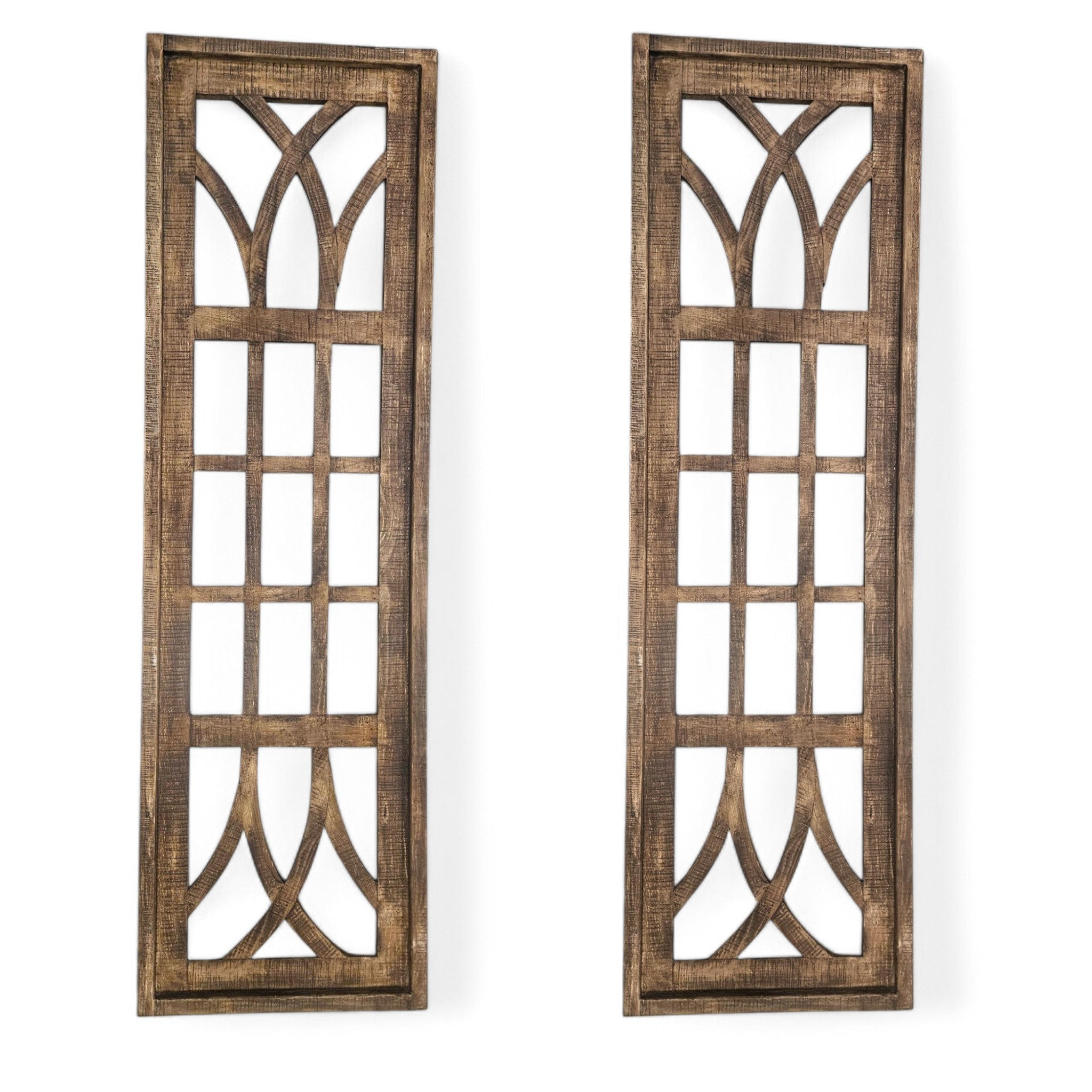 Farmhouse Wooden Wall Window Arch-Large Wood Window Frame-The Longview ...