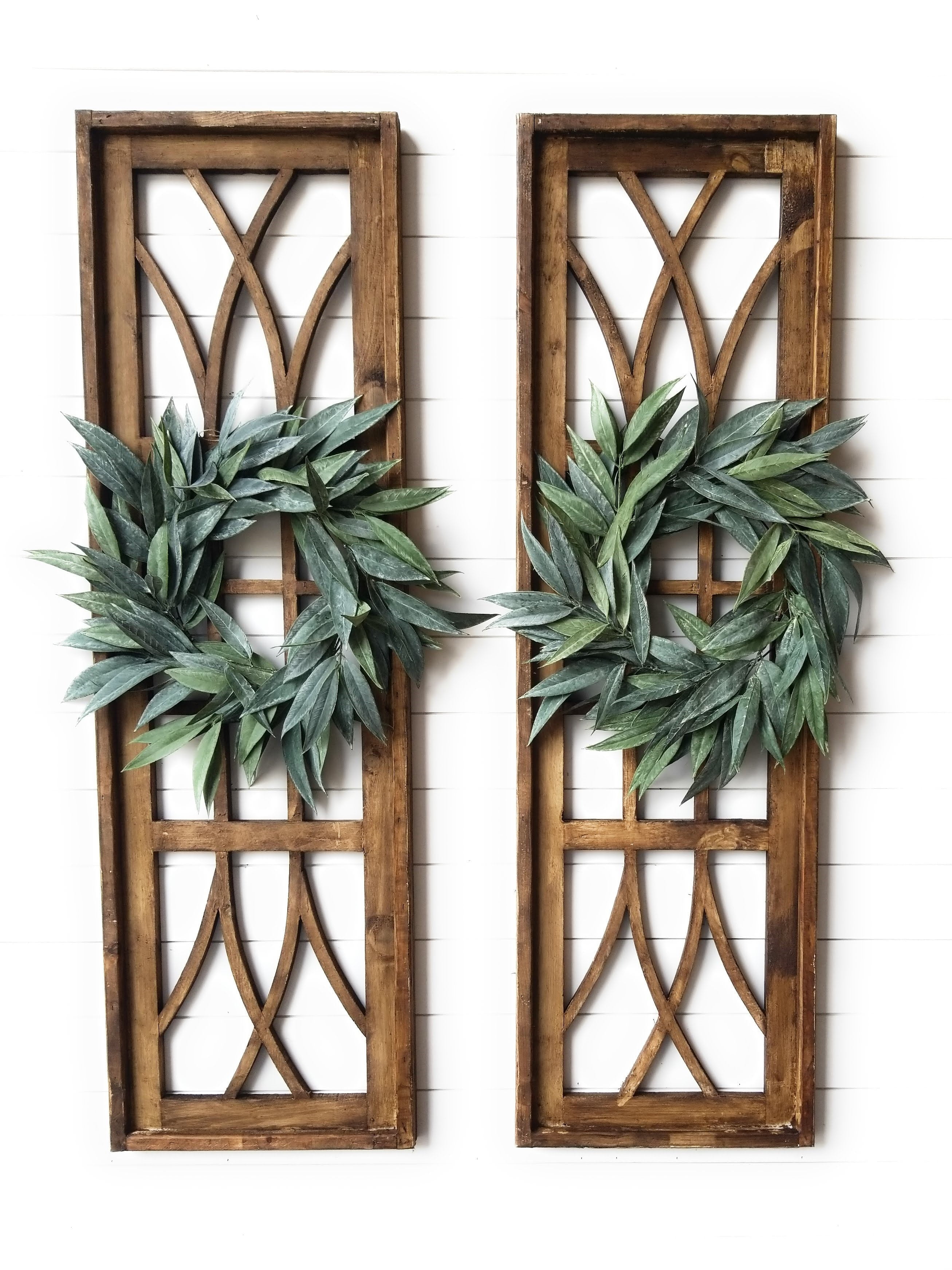 Farmhouse Wooden Wall Window Arch-Large Wood Window Frame-The Longview ...