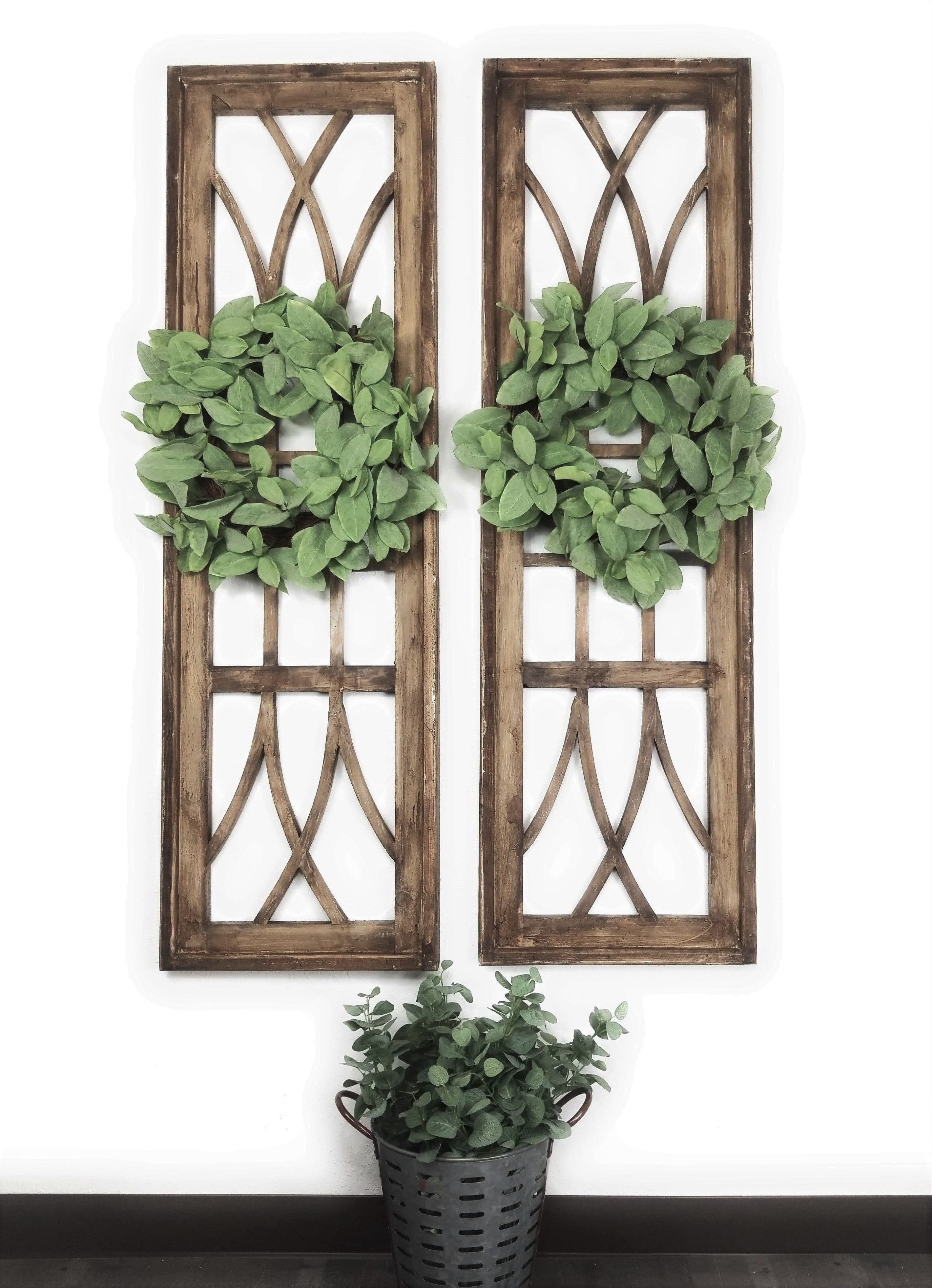 Farmhouse Wooden Wall Window Arch-Large Wood Window Frame-The Longview ...