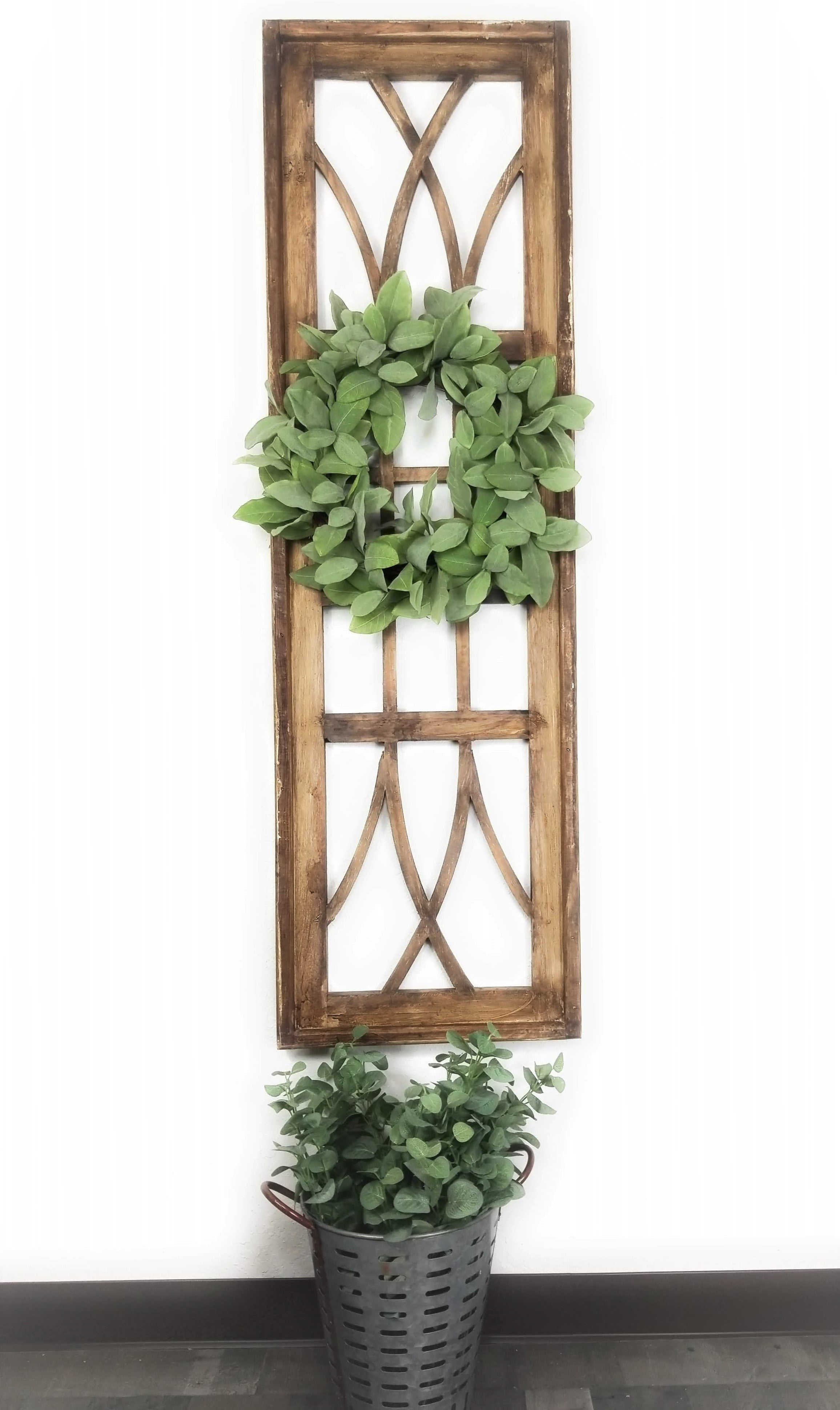 Farmhouse Wooden Wall Window Arch-Large Wood Window Frame-The Longview ...