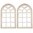 Farmhouse Wooden Wall Window Arch - The Paradise Fields Large Wood ...