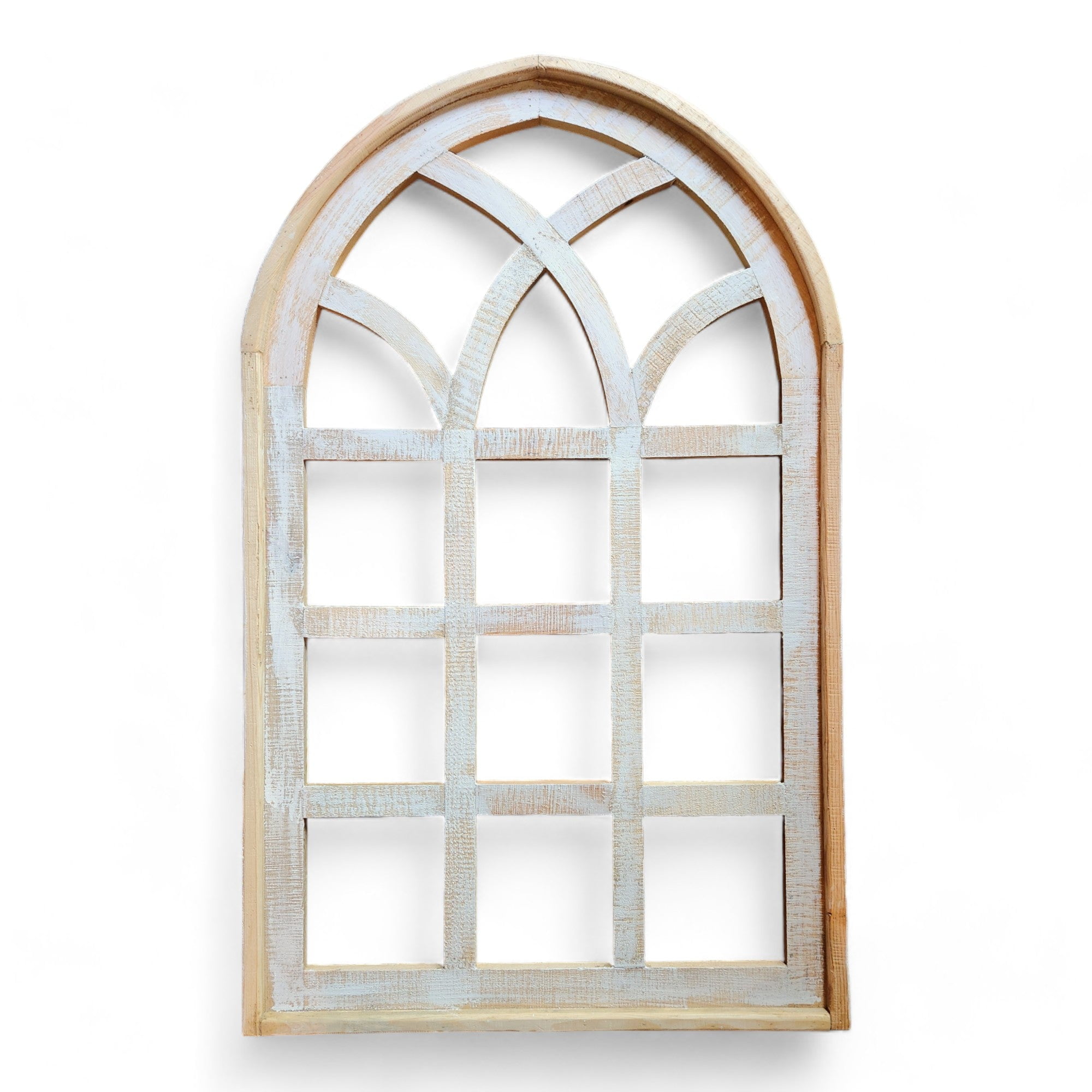 Farmhouse Wooden Wall Window Arch - The Paradise Fields Large Wood ...