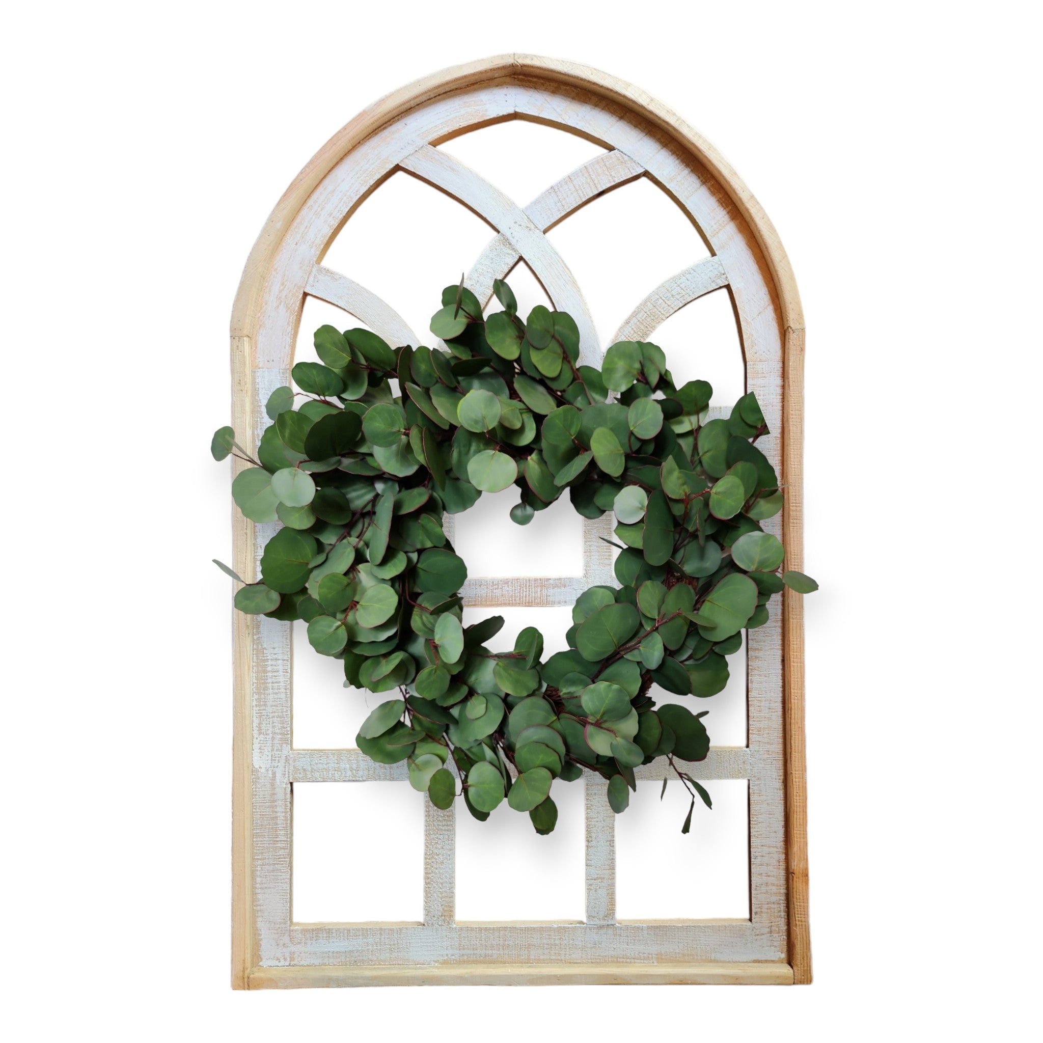 Farmhouse Wooden Wall Window Arch - The Paradise Fields Large Wood ...