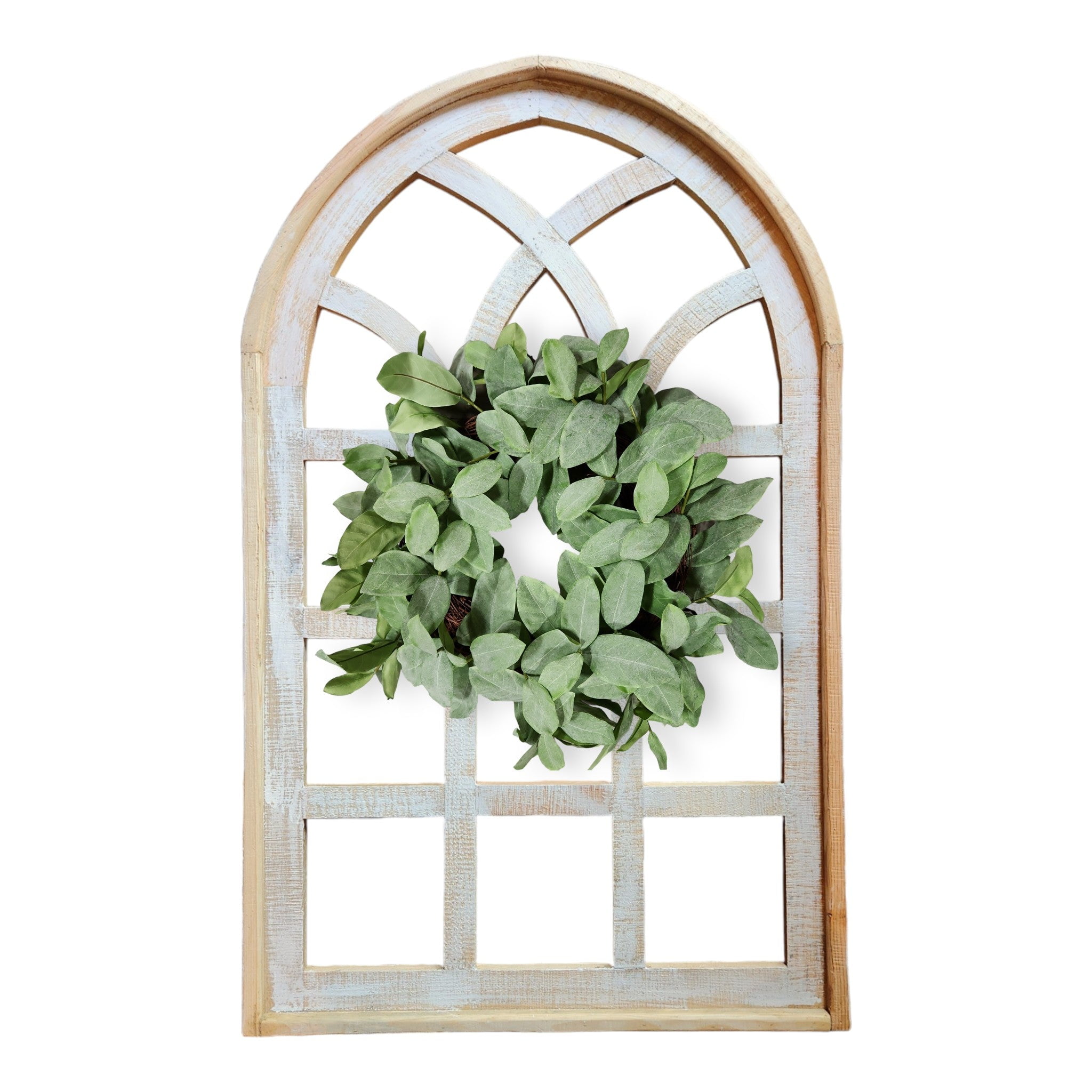 Farmhouse Wooden Wall Window Arch - The Paradise Fields Large Wood ...