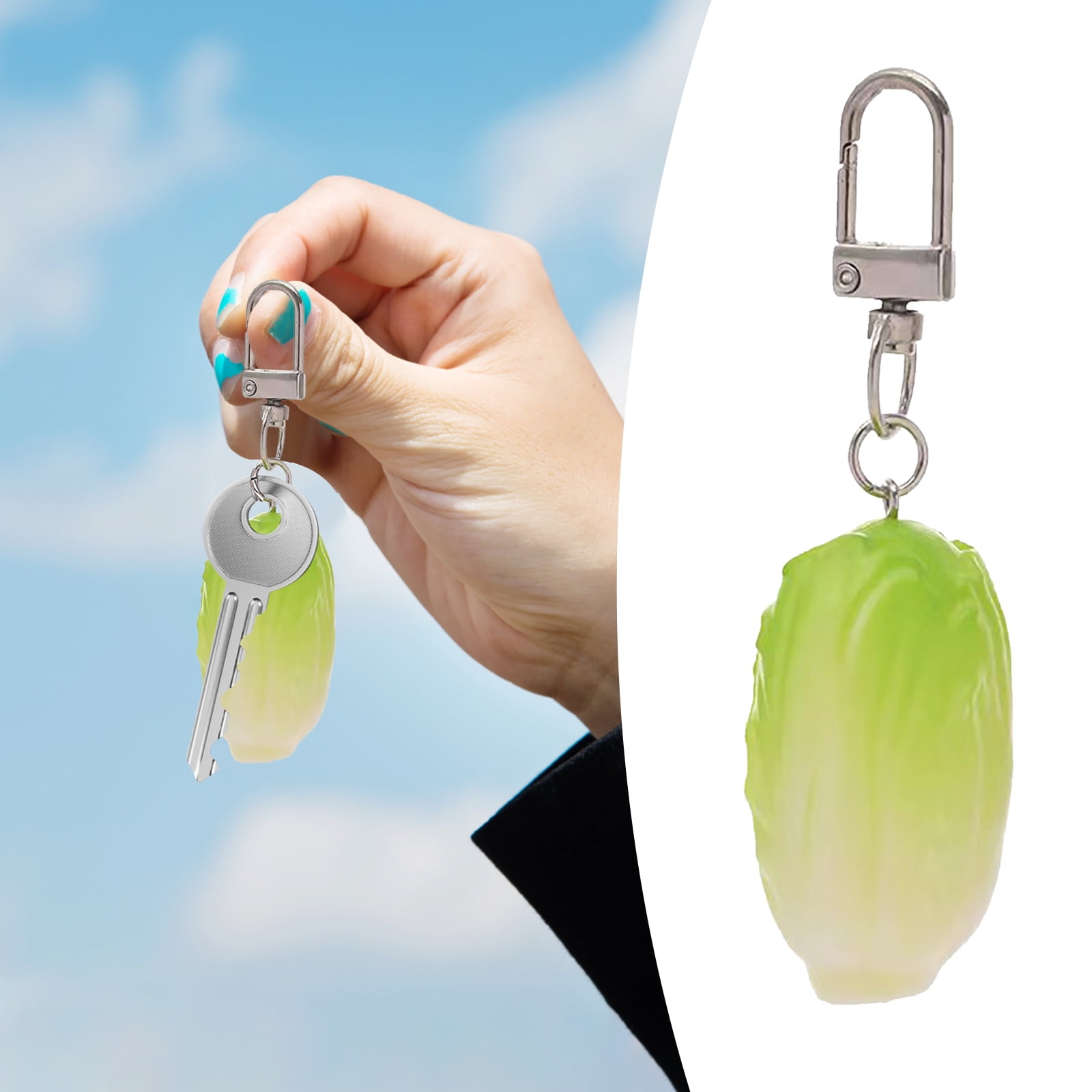 Farmhouse Wreath Plastic Pvc Simulated Food Vegetable Cabbage Keychain ...