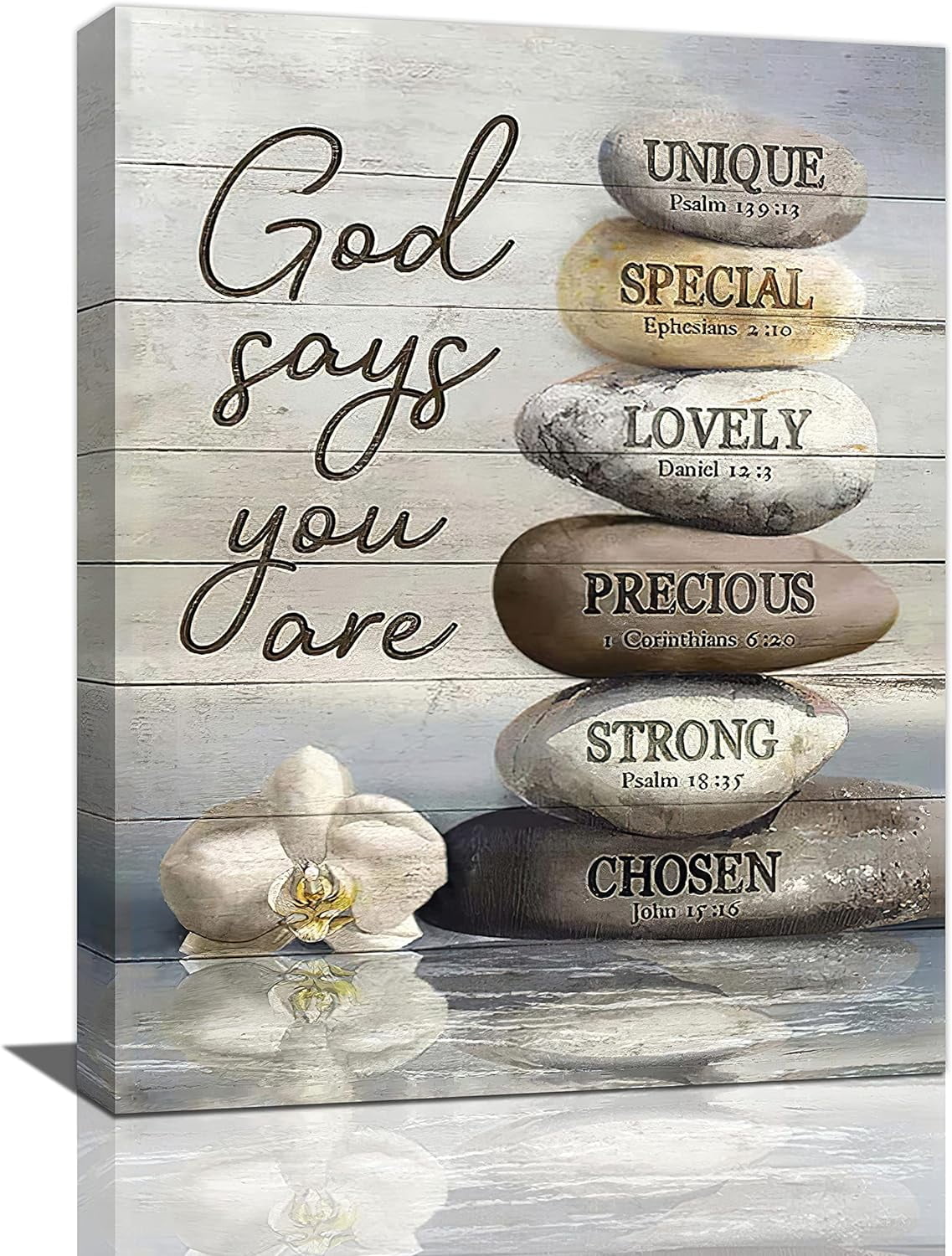 Farmhouse Zen Bathroom Decor Wall Art Rustic Christian Bible Verse Zen ...
